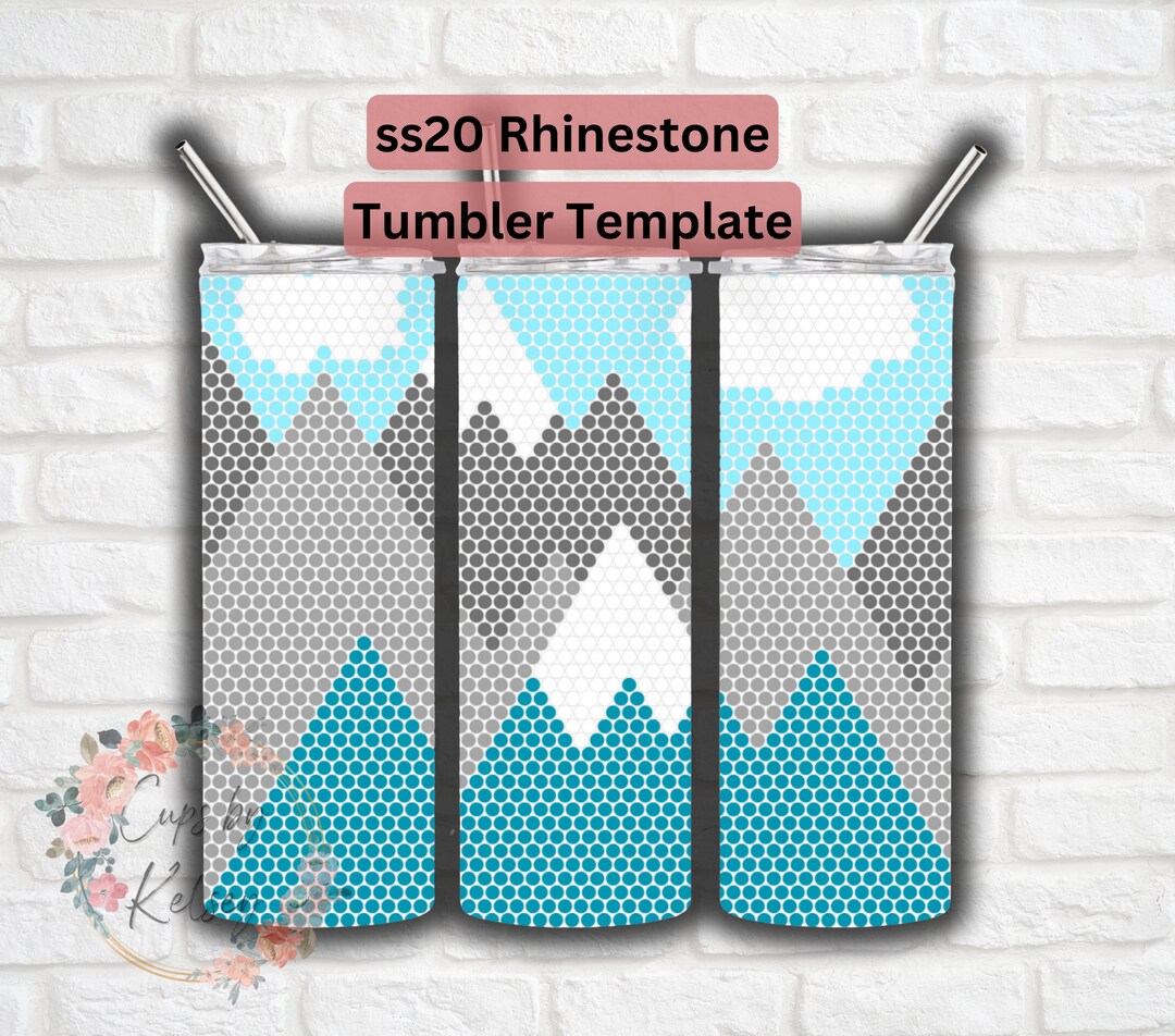 Mountain Range Rhinestone Tumbler Template, Ss20 Rhinestone Template ...