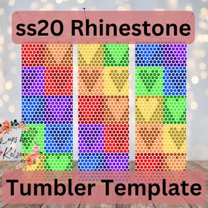 Rhinestone Tumbler Template, Ss20 Rhinestone Template, 20oz Skinny HOGG ...
