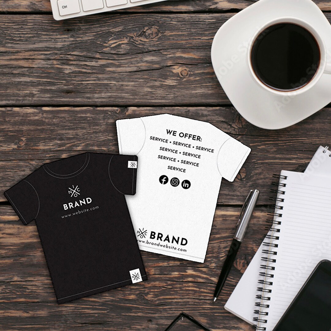 T-shirt Die Cut Card Template - Etsy