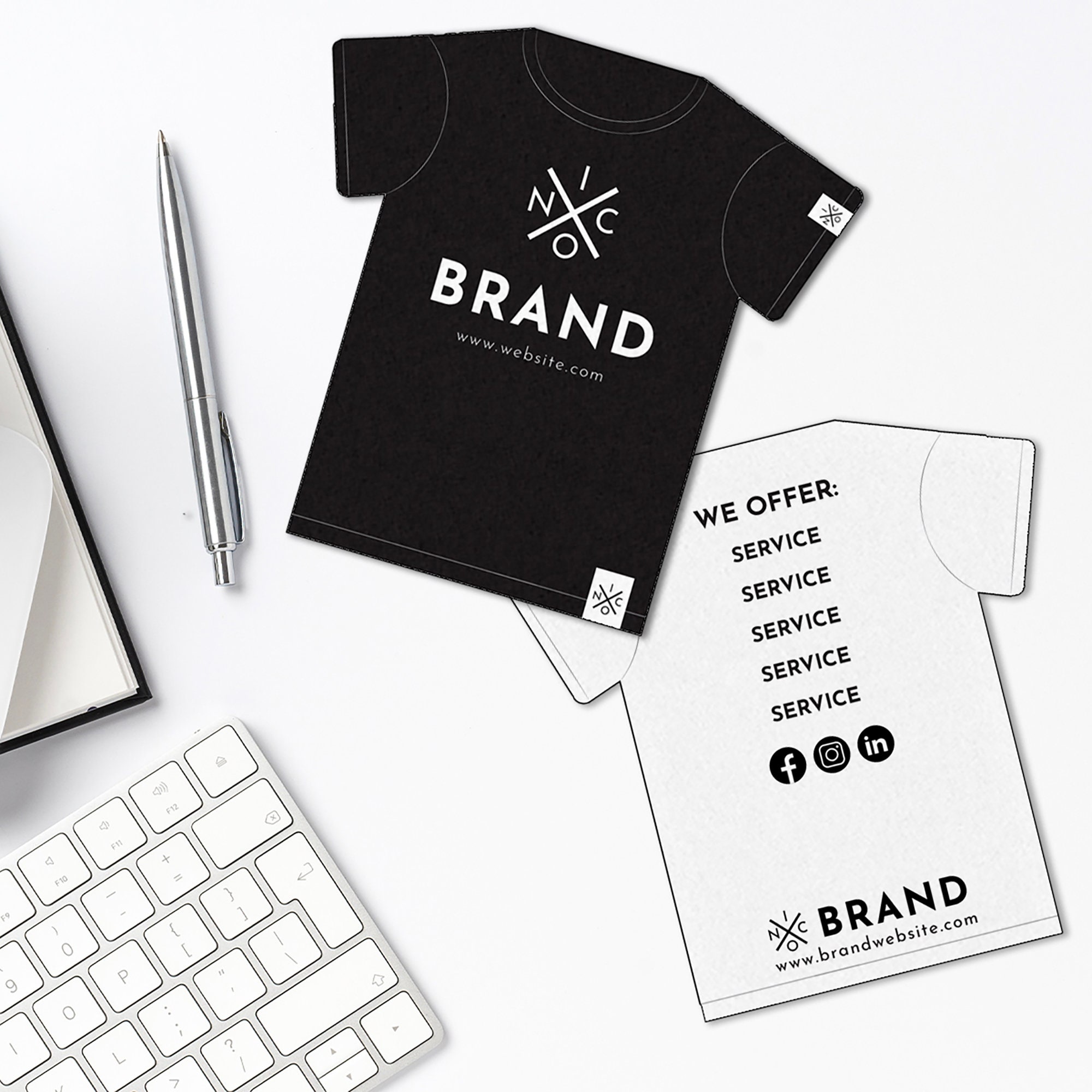 T-shirt Die Cut Card Template - Etsy