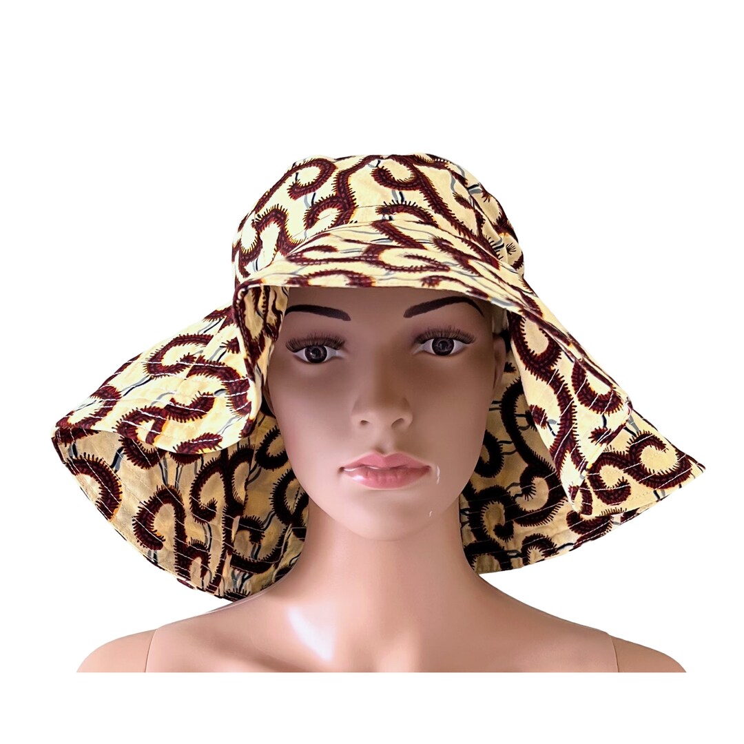 Bucket Hat With Wide Brim, African Print Bucket Hat, Ankara Bucket Hat ...