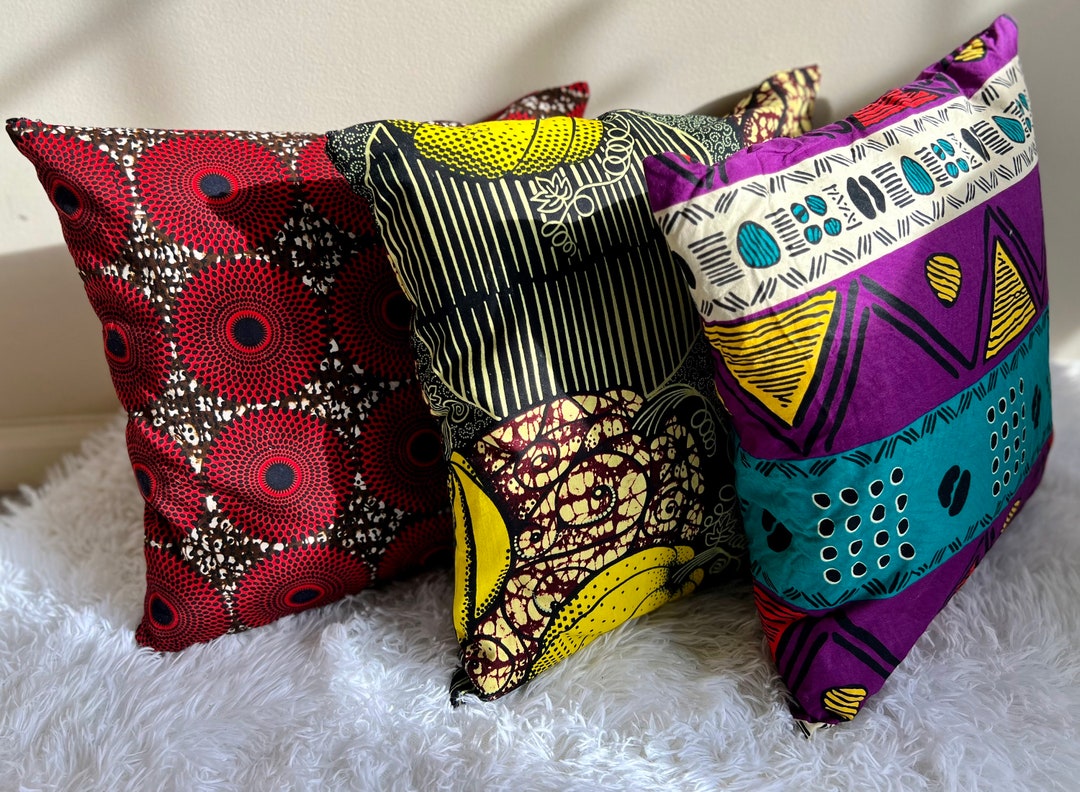 African Print Pillow Covers Decorative Pillow Covers Ankara - Etsy