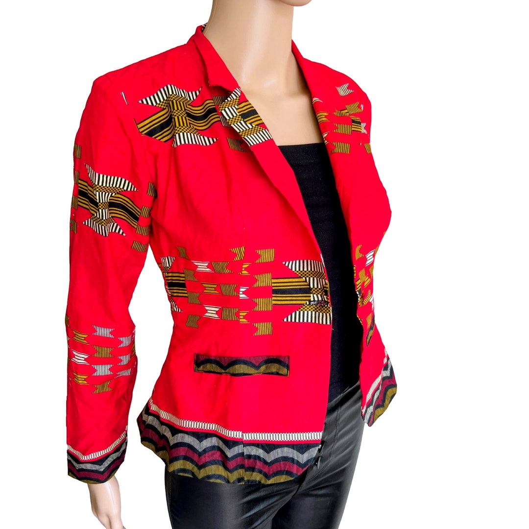 African Print Blazer, Unisex African Print Blazer,ankara Jacket ...