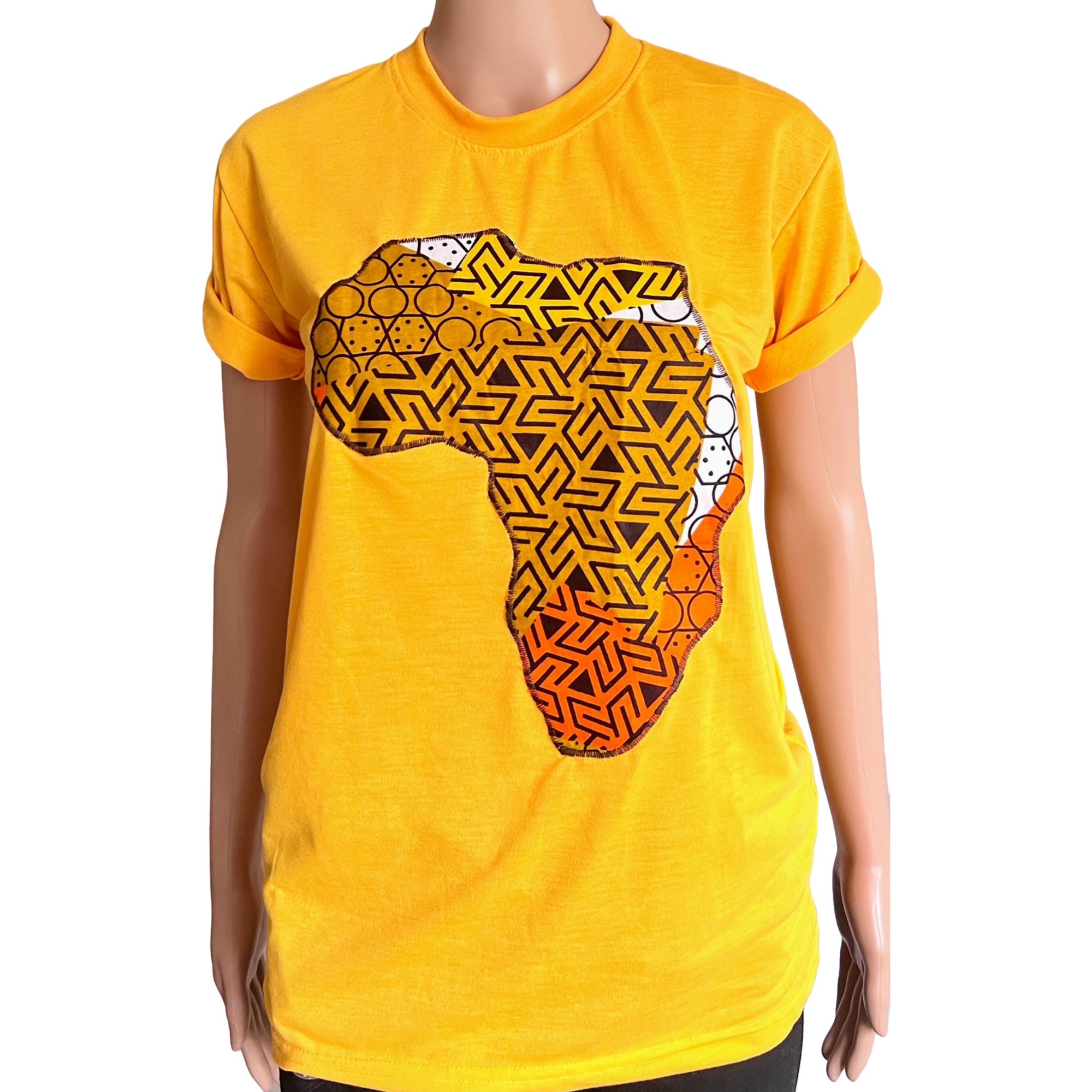 Africa Shirt, African Print T-shirt, Map of Africa, Unisex Tees ...
