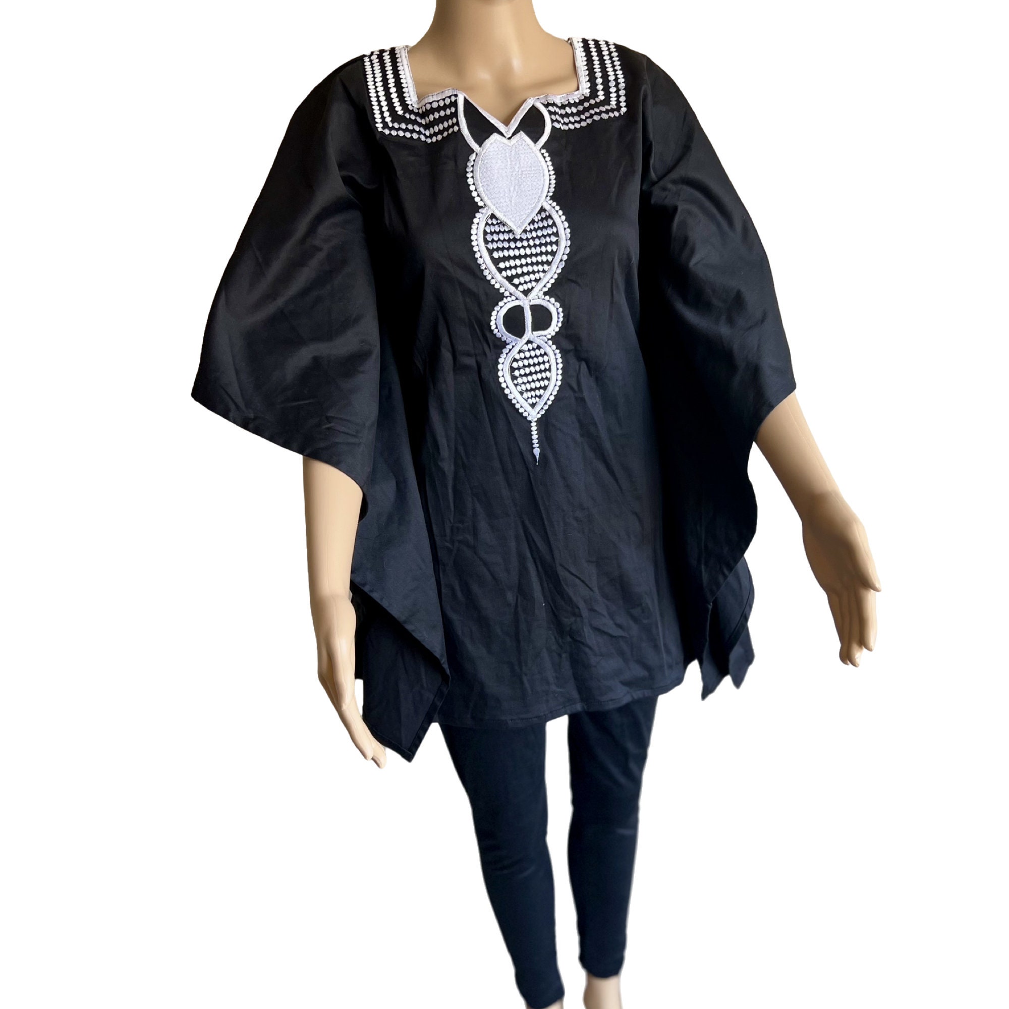 Ankara 2 Piece Set, African Style Suit, Black Pants Suit Set , African ...