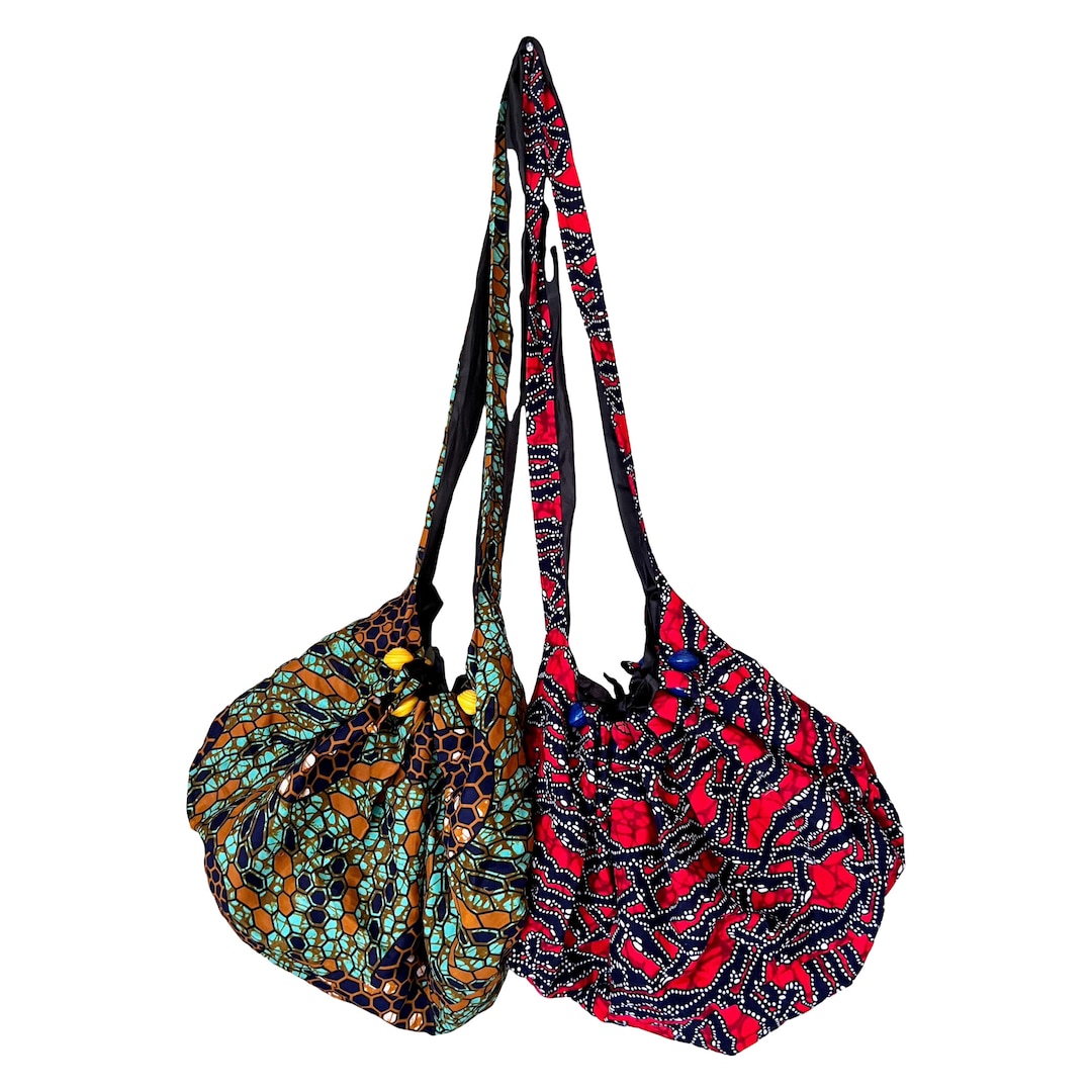 African Fabric Hobo Bag, African Print Shoulder Bag, African Print Tote ...