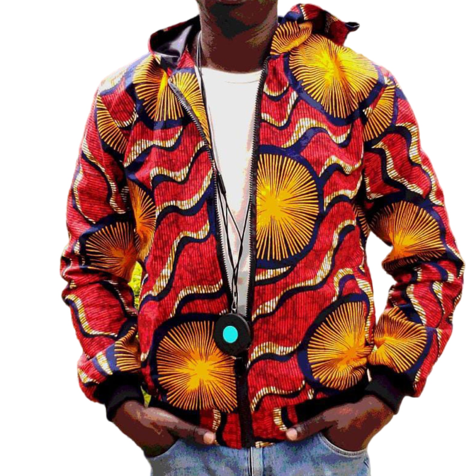 Vibrant African Print Hooded Jacket: Unisex Ankara Bomber - Etsy