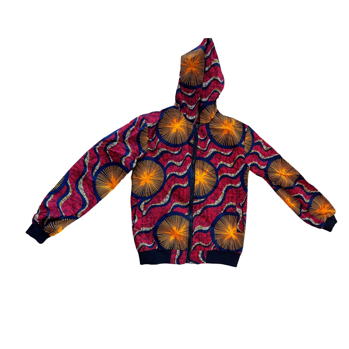 Vibrant African Print Hooded Jacket: Unisex Ankara Bomber - Etsy
