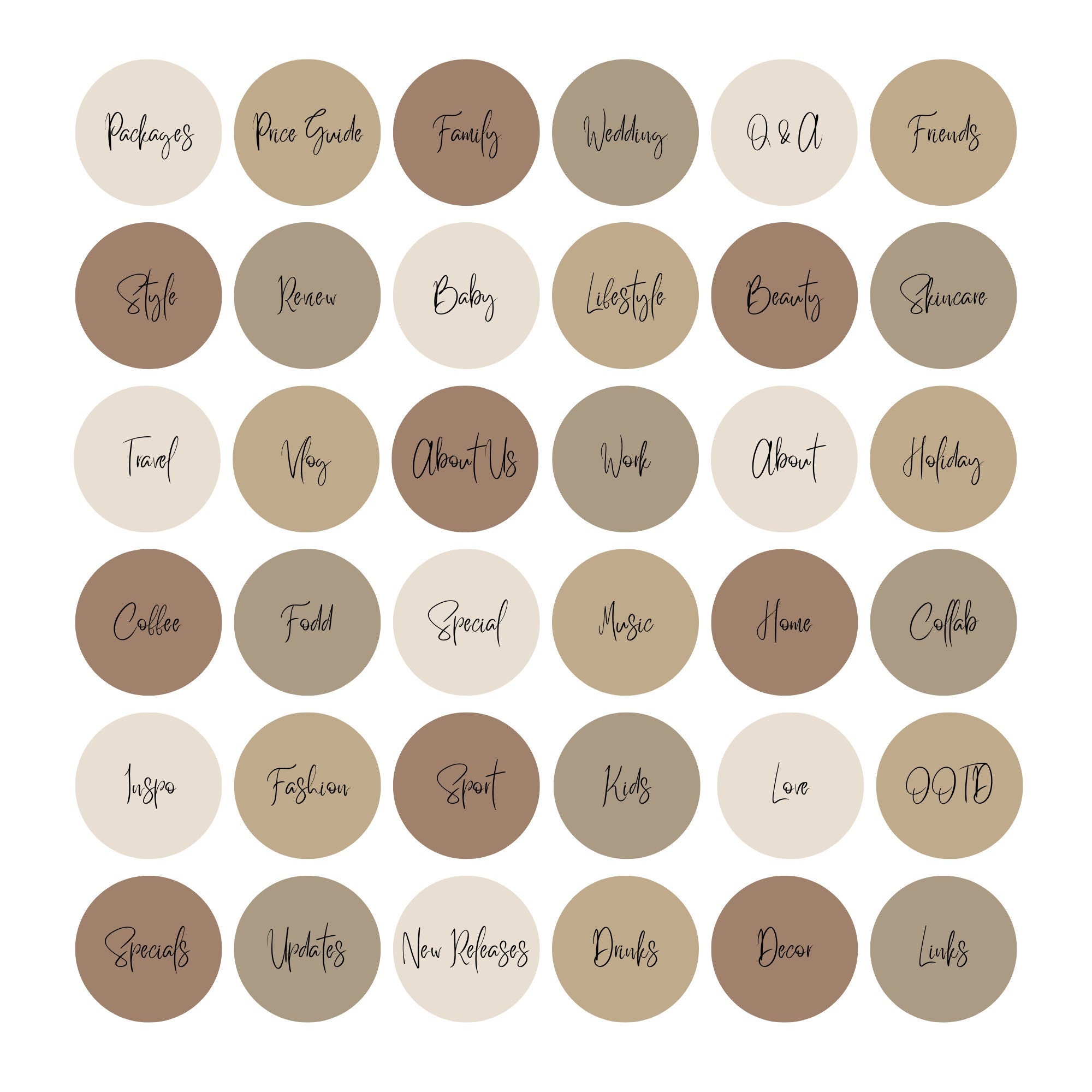 60 Neutral Instagram Highlight Covers Instagram Story - Etsy