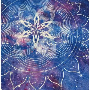 Crystal Grid Mat - Altar Fabric Cover, Portable, Sacred Geometry, Milky ...