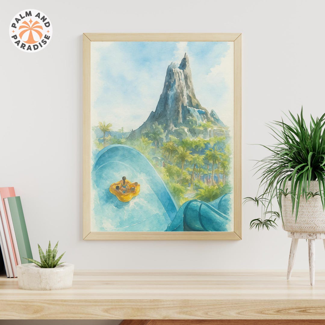 Volcano Bay Waterslide Poster | Universal Orlando Wall Art | Krakatau ...