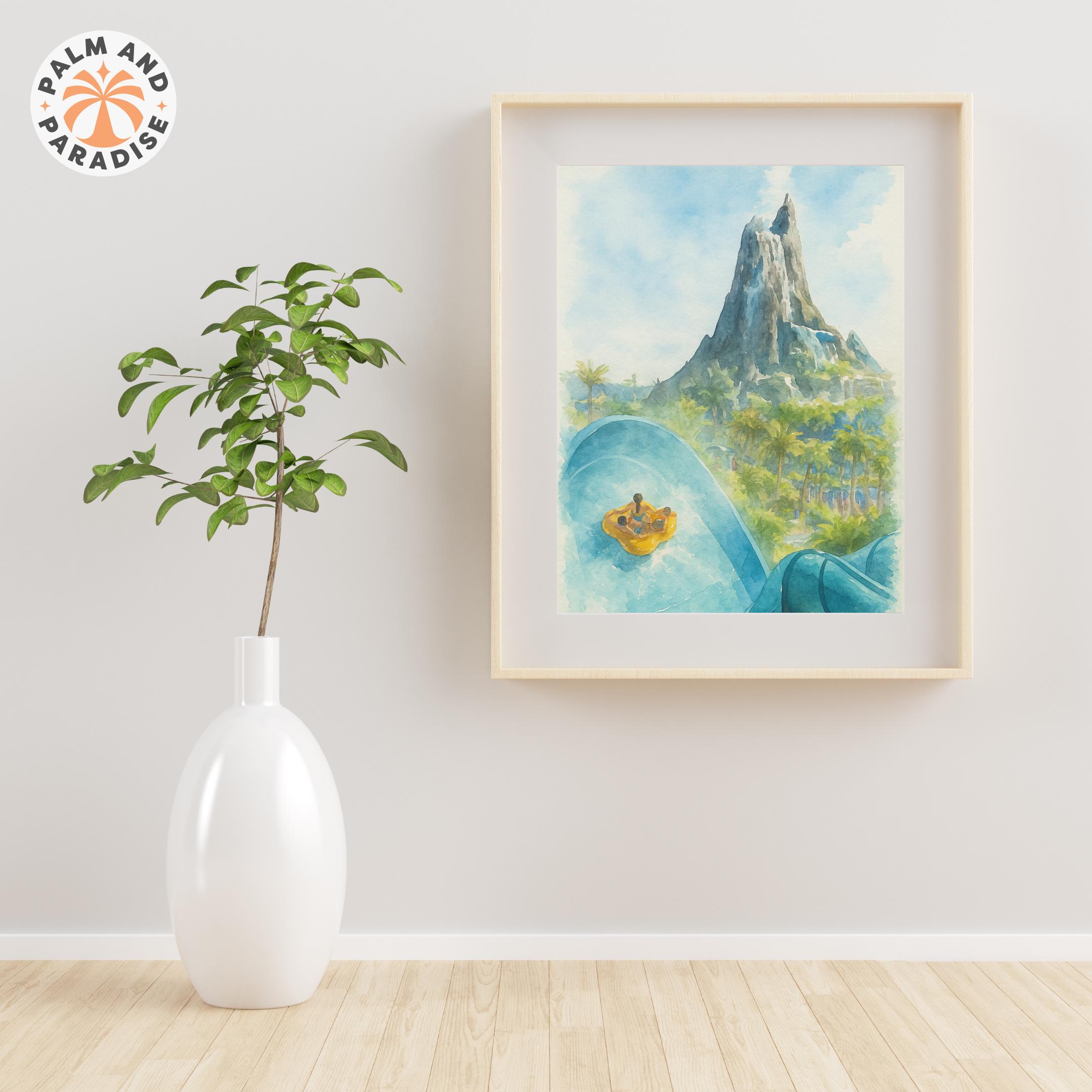 Volcano Bay Waterslide Poster | Universal Orlando Wall Art | Krakatau ...