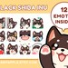 Cute Black Shiba Inu Dog Twitch Emote for Streamer Bundle | Discord ...