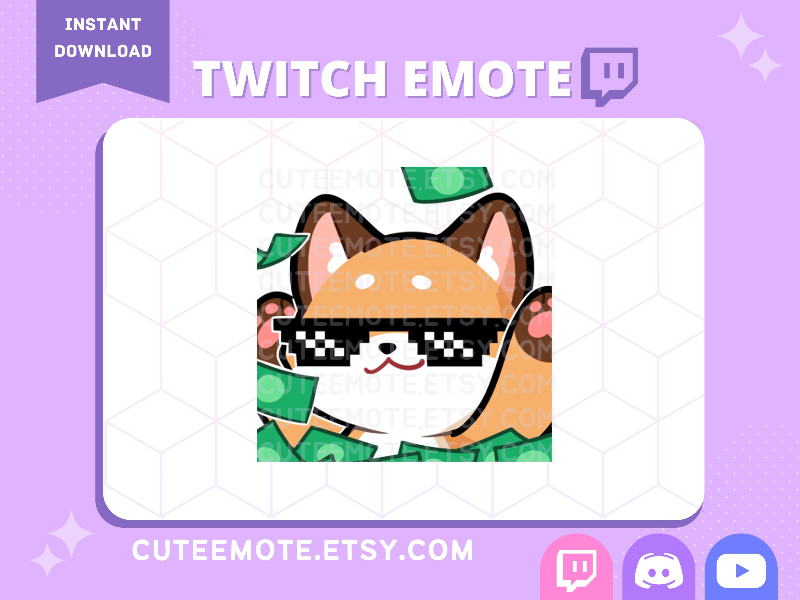 Cute Fox Twitch Emote for Streamer | Discord Emote | GG, EZ, Cool ...
