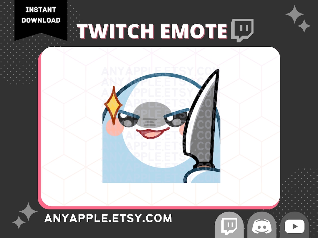 Cute Ghost Twitch Emote for Streamer | Discord Emote | Knife, Yandere ...