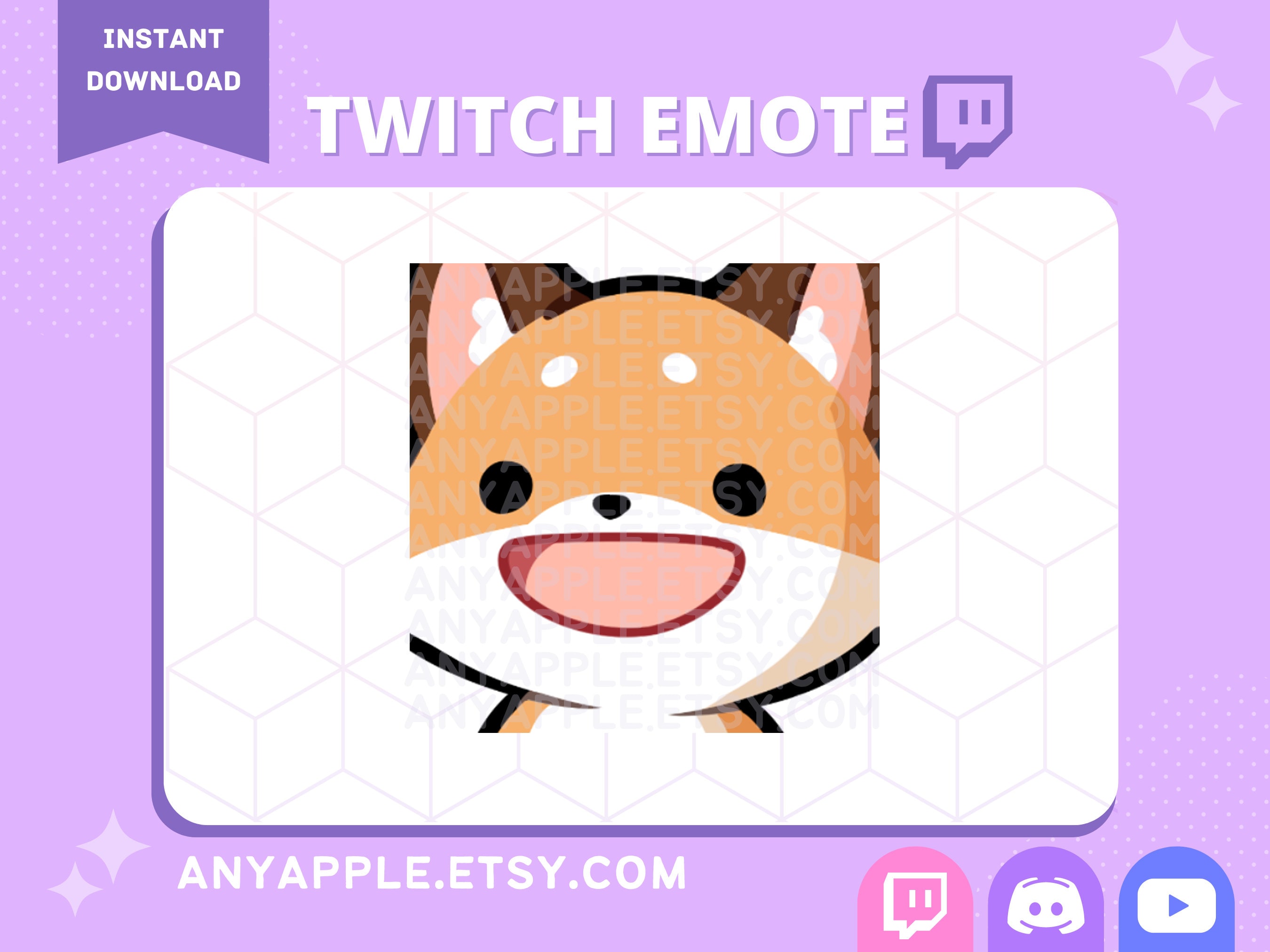 Cute Fox Twitch Emote for Streamer Discord Emote What, Wut Kawaii ...