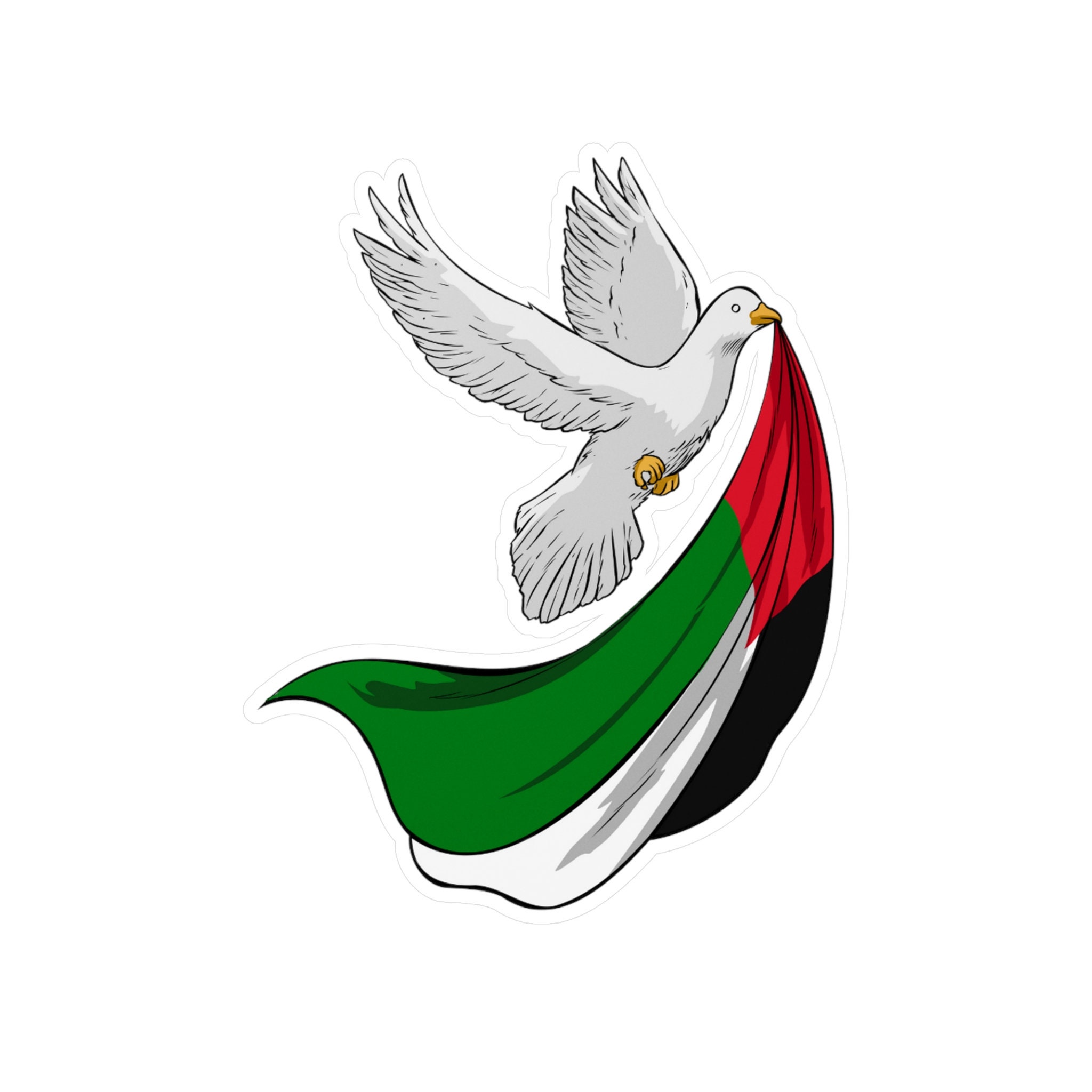 Dove Carrying PALESTINIAN Flag Vinyl Decals - Etsy