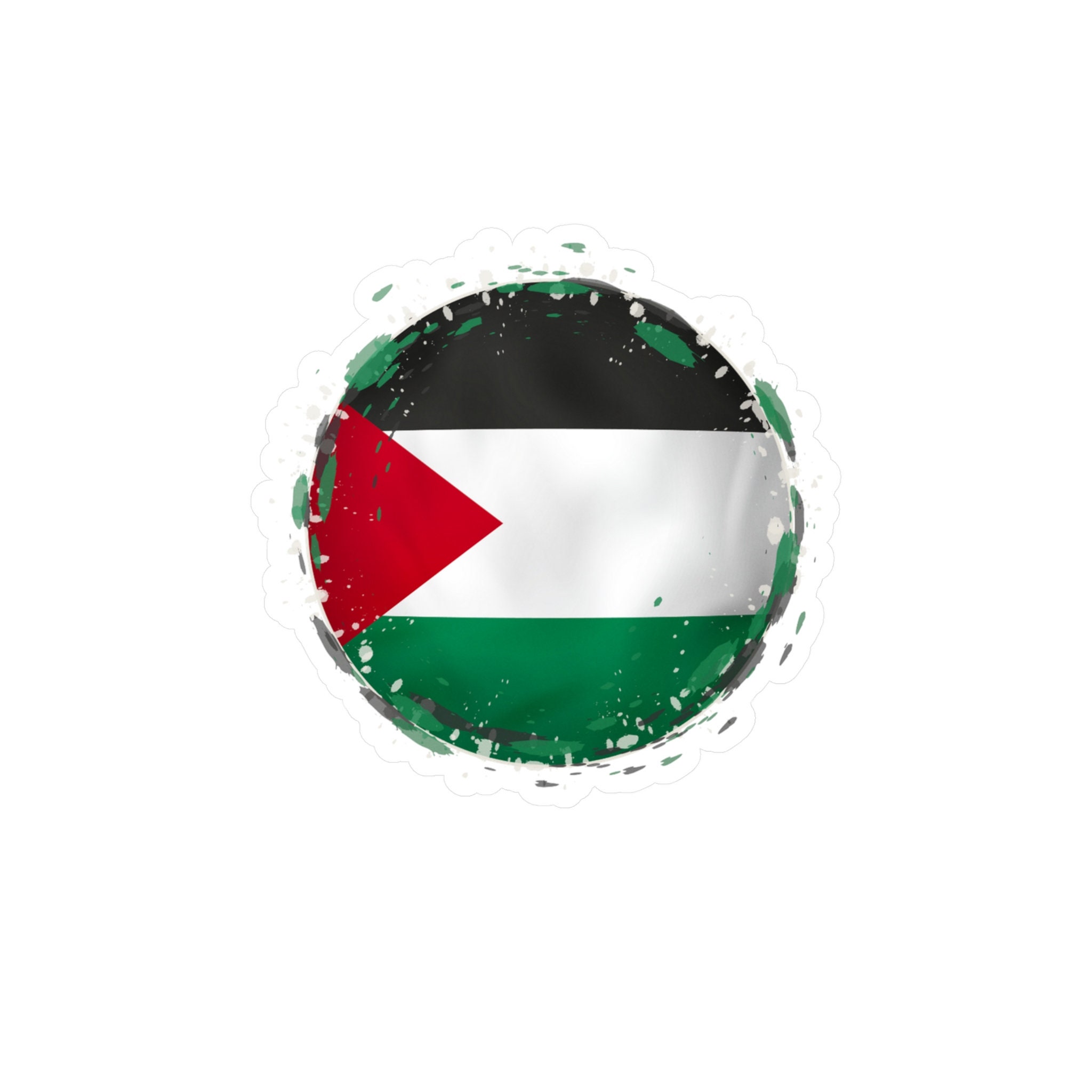Round PALESTINIAN Flag Vinyl Decals - Etsy