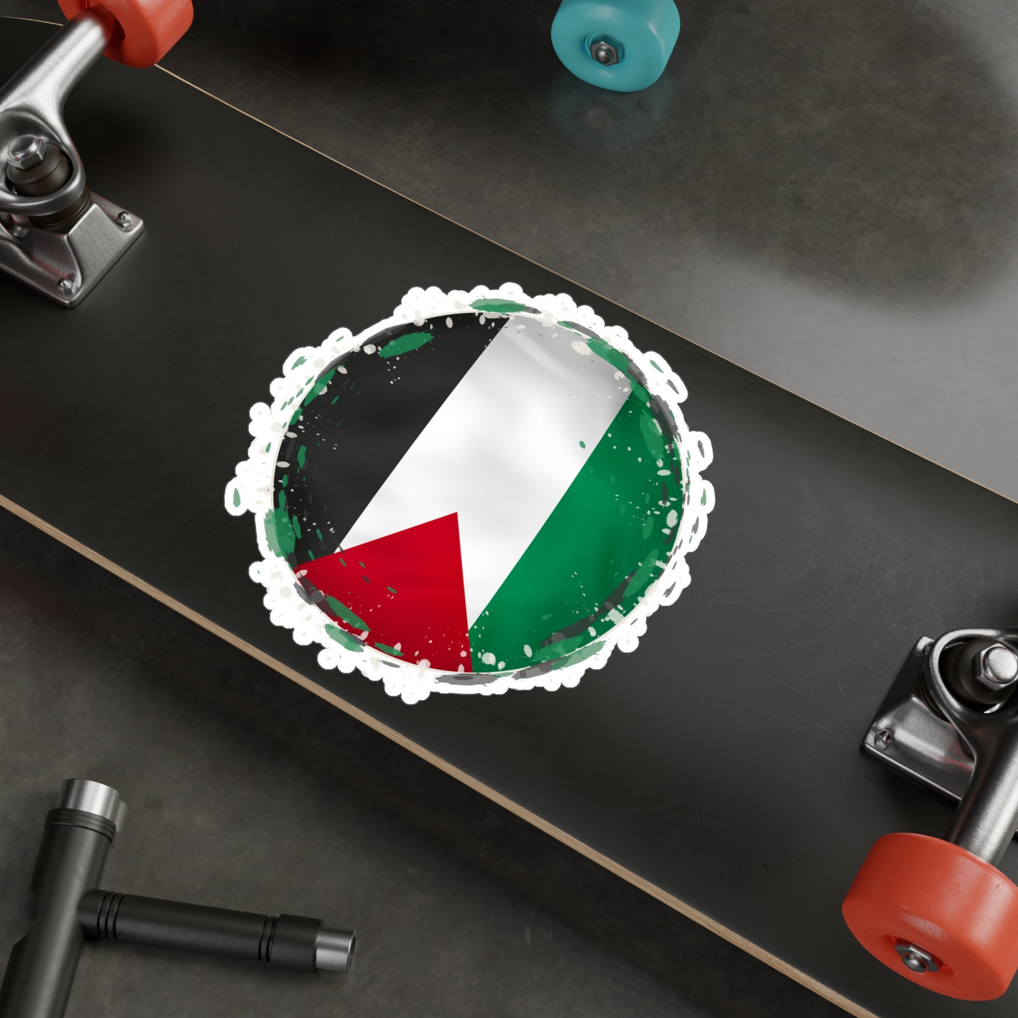 Round PALESTINIAN Flag Vinyl Decals - Etsy