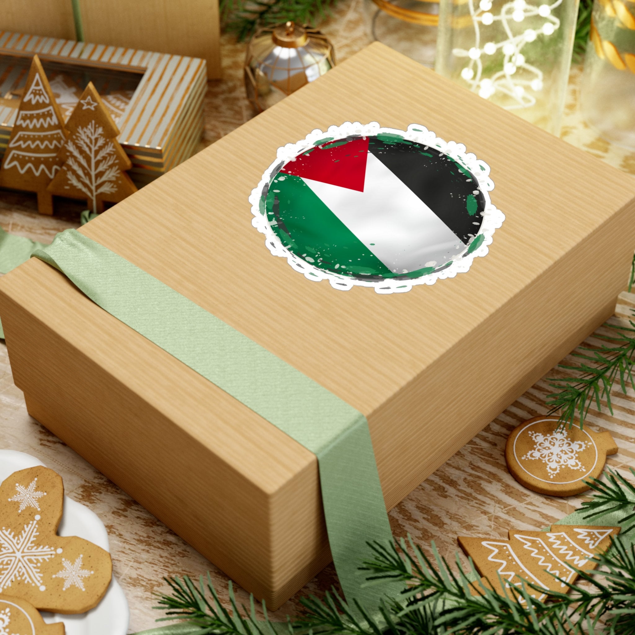 Round PALESTINIAN Flag Vinyl Decals - Etsy