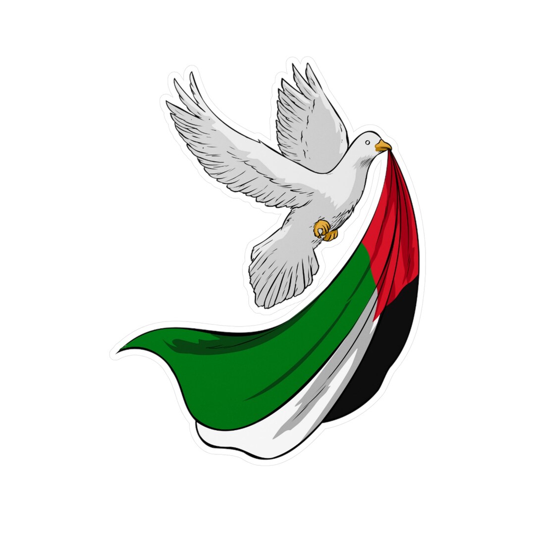 Dove Carrying PALESTINIAN Flag Vinyl Decals - Etsy