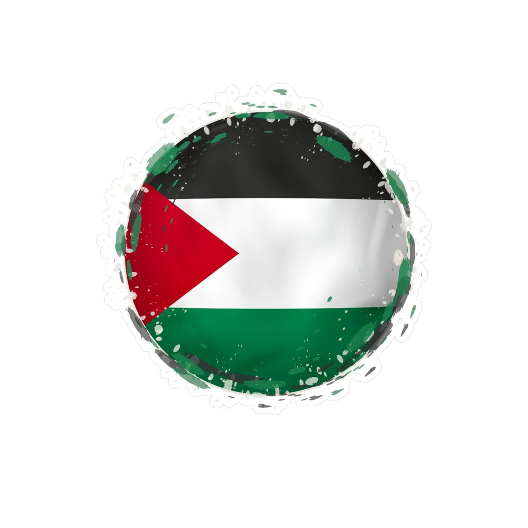 Round PALESTINIAN Flag Vinyl Decals - Etsy