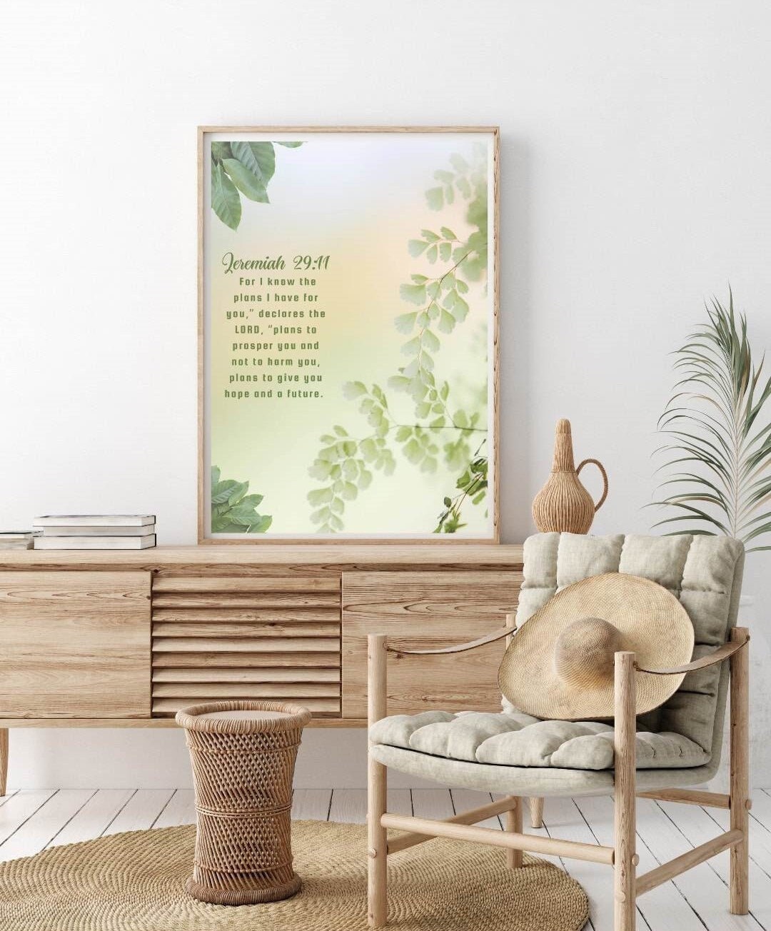 Bible Verse Printable Jeremiah 29:11, Scripture Prints, Christian Decor ...