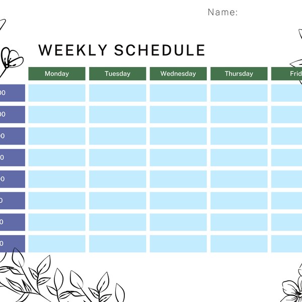 My Week weekly Planner - Etsy