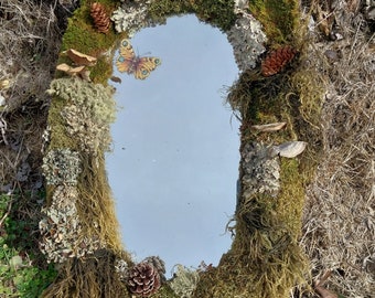 Magical Fairy Moss Mushroom Mirror, Fairy Garden Mirror, Beauty Mirror ...