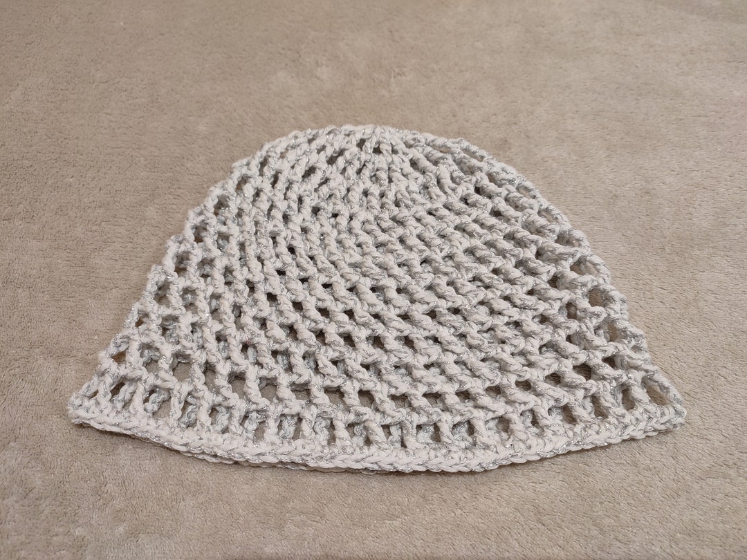 Sparkle Silver White Skull Hat, Disco Hat, Mesh Hat, Retro Hat, 70s Hat ...