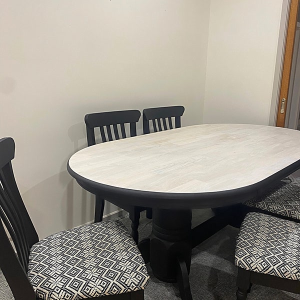 Whitewashed Table - Etsy