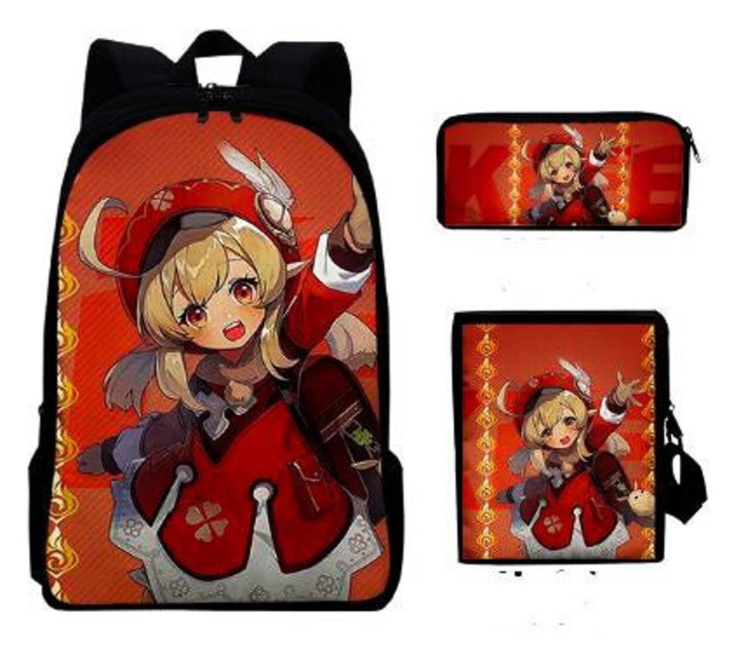 Genshin Impact Klee Back-to-school 3-piece Bundle Backpack, Pencil Case ...