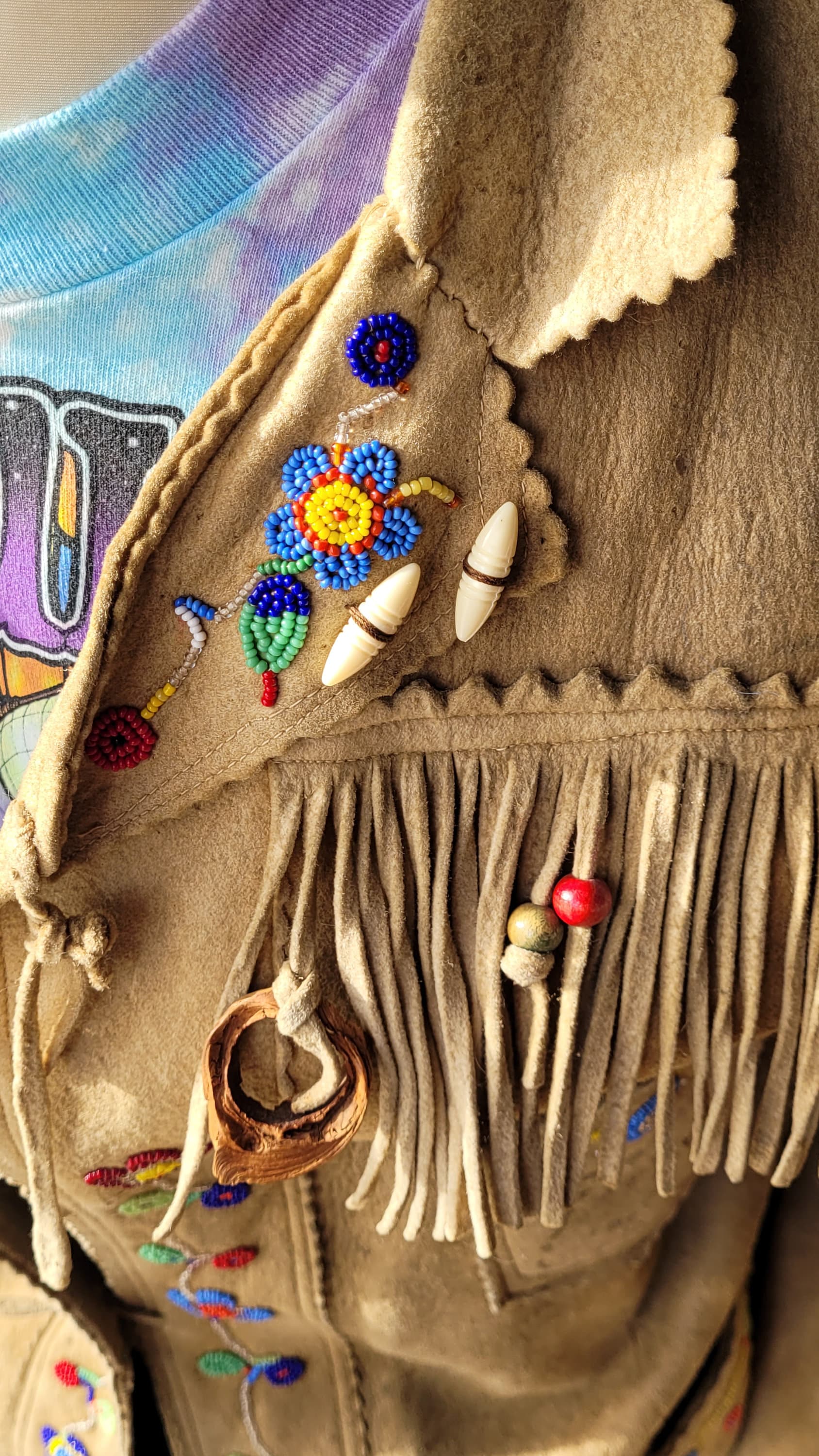 1960s Hand Sewn Caribou Hide Jacket Vintage Hand Beaded Jacket West ...