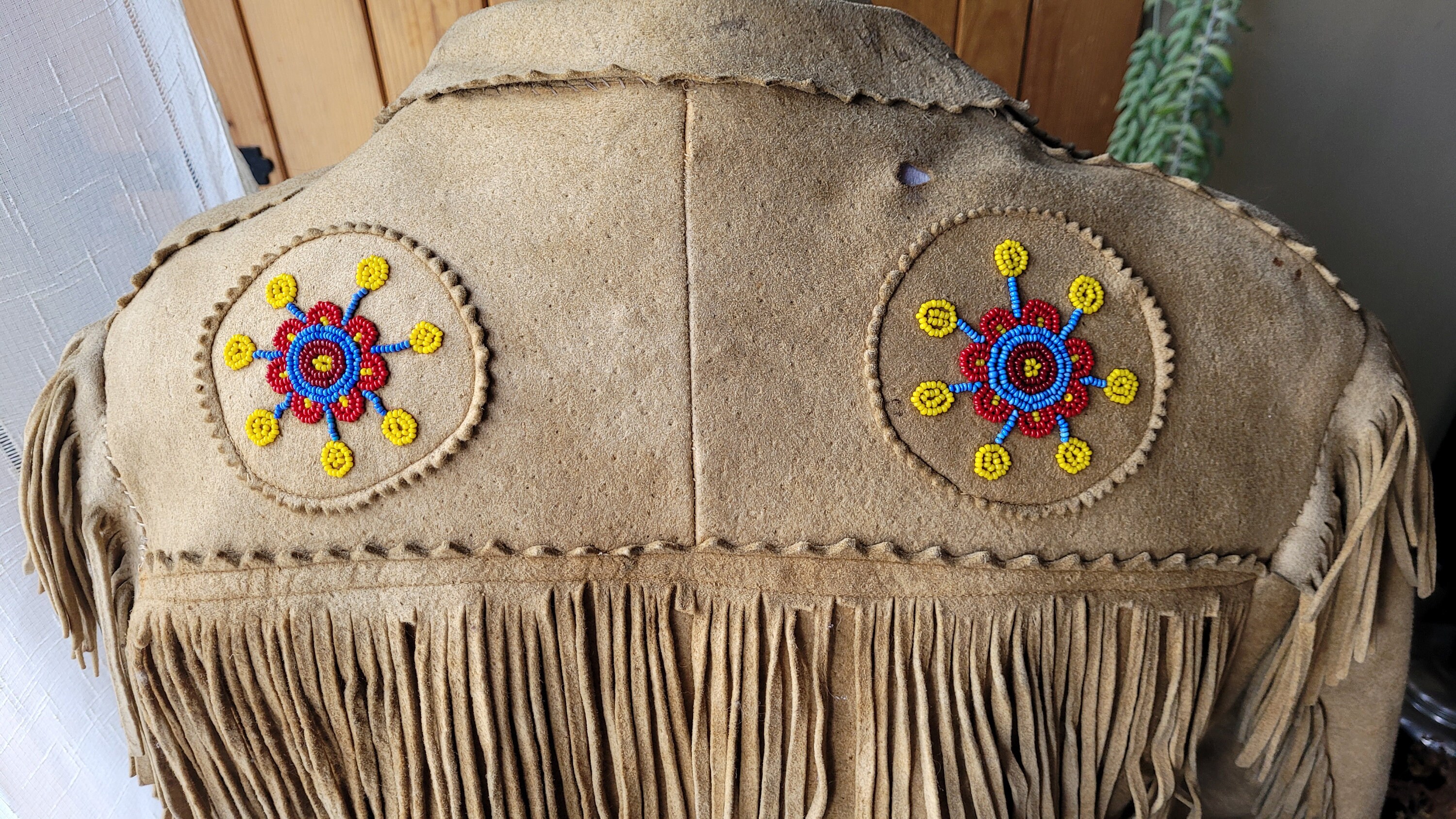 1960s Hand Sewn Caribou Hide Jacket Vintage Hand Beaded Jacket West ...