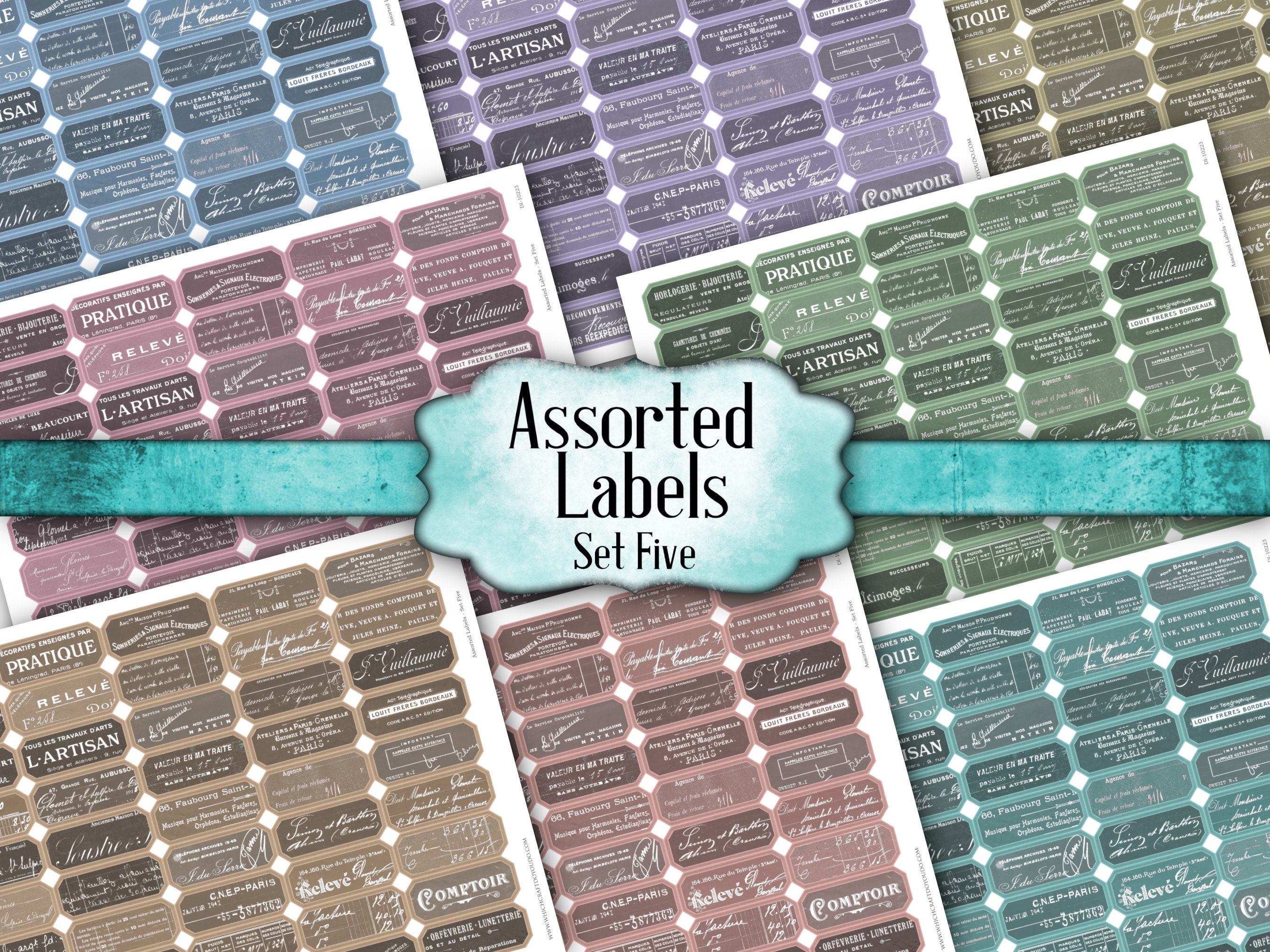 Assorted Labels Set Five DI-10223 Printable Digital Download - Etsy