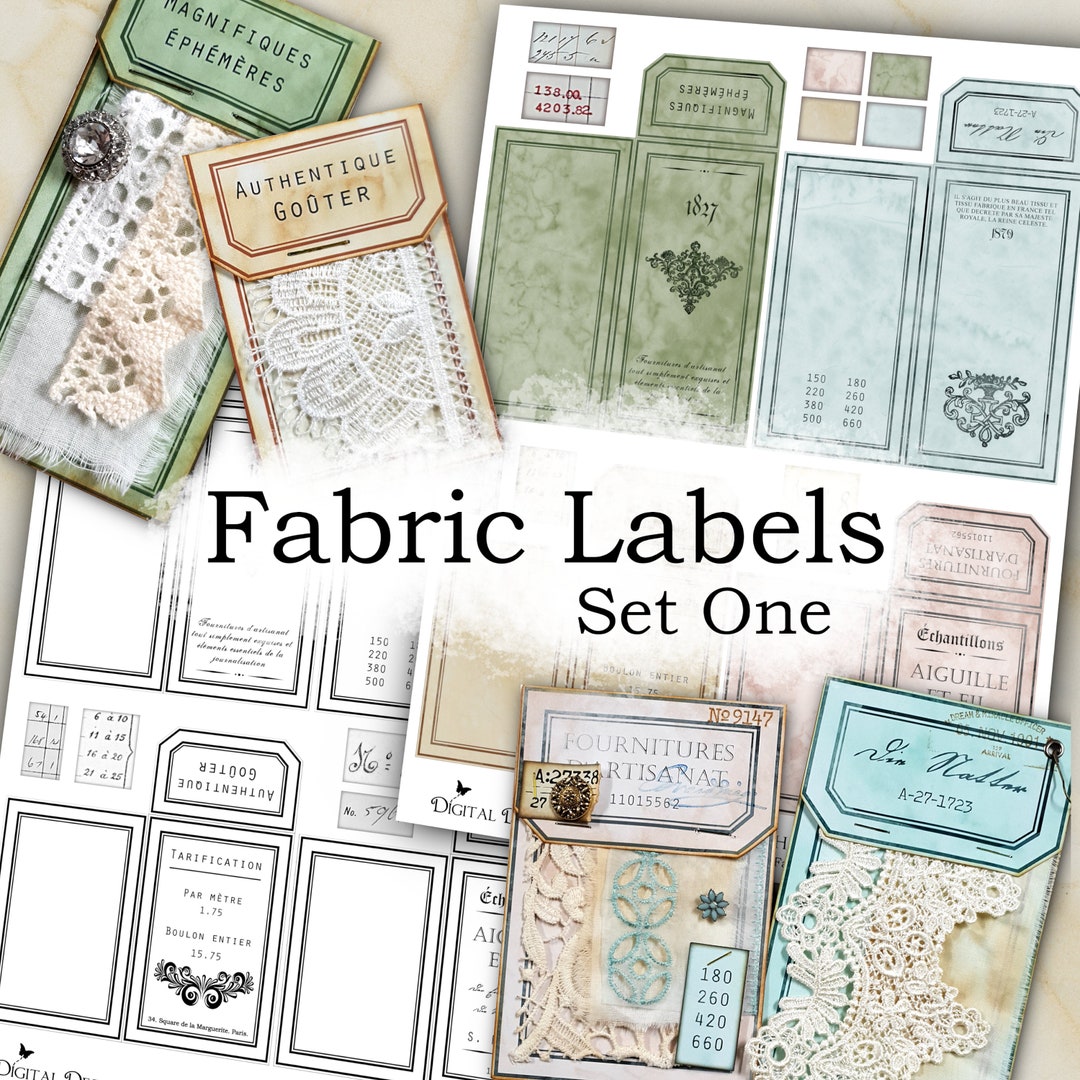 Fabric Labels - Set One - DI-10100 - Printable Digital Download - Etsy