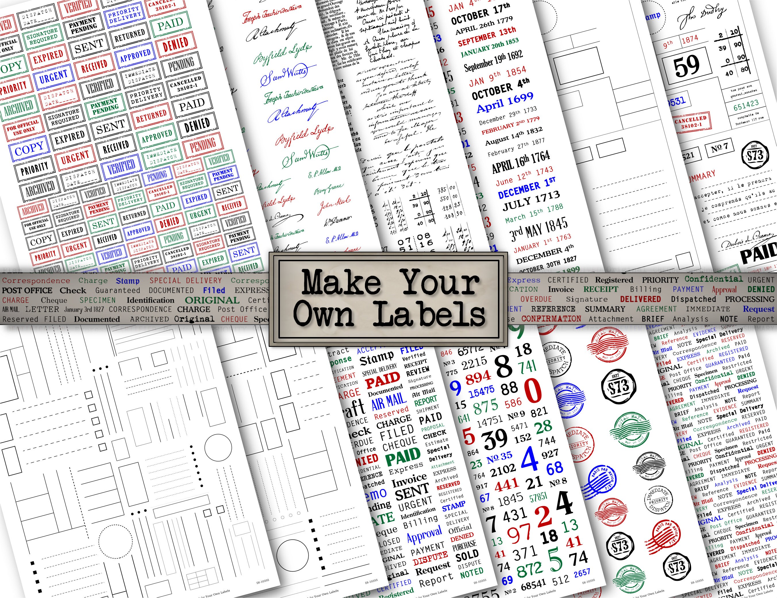 Make Your Own Labels DI-10355 Printable Digital Download - Etsy