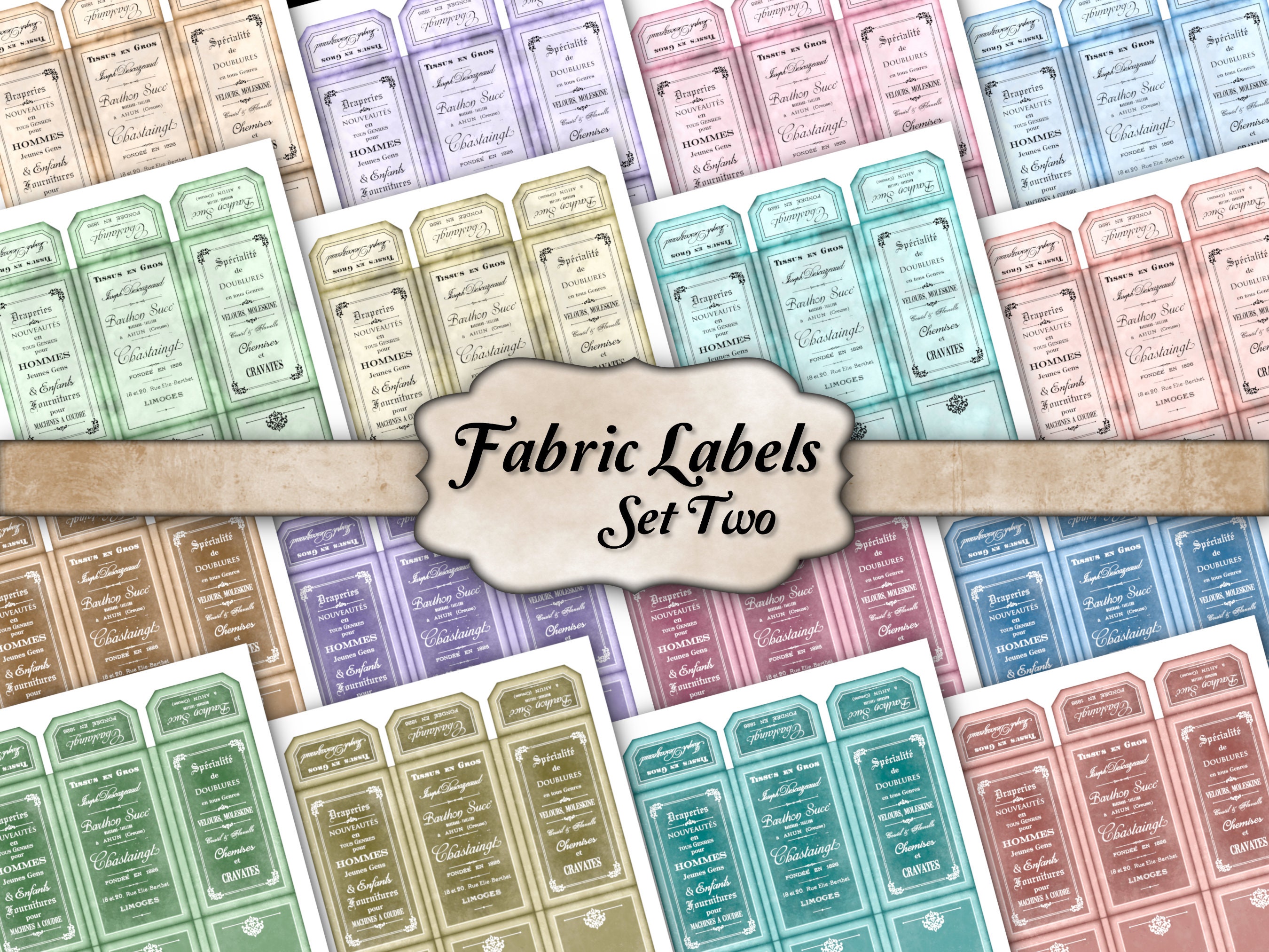 Fabric Labels - Set Two - DI-10145 - Printable Digital Download - Etsy