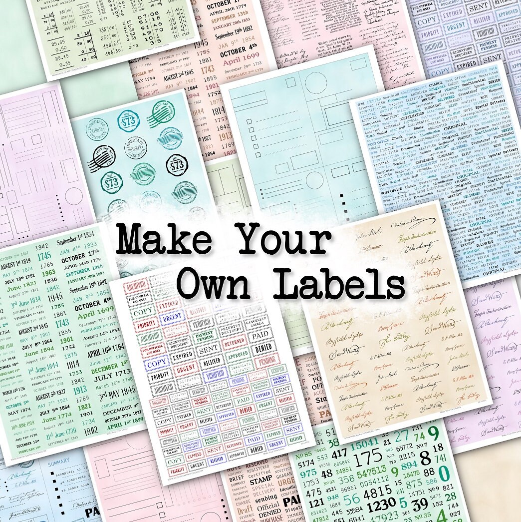 Make Your Own Labels DI-10355 Printable Digital Download - Etsy