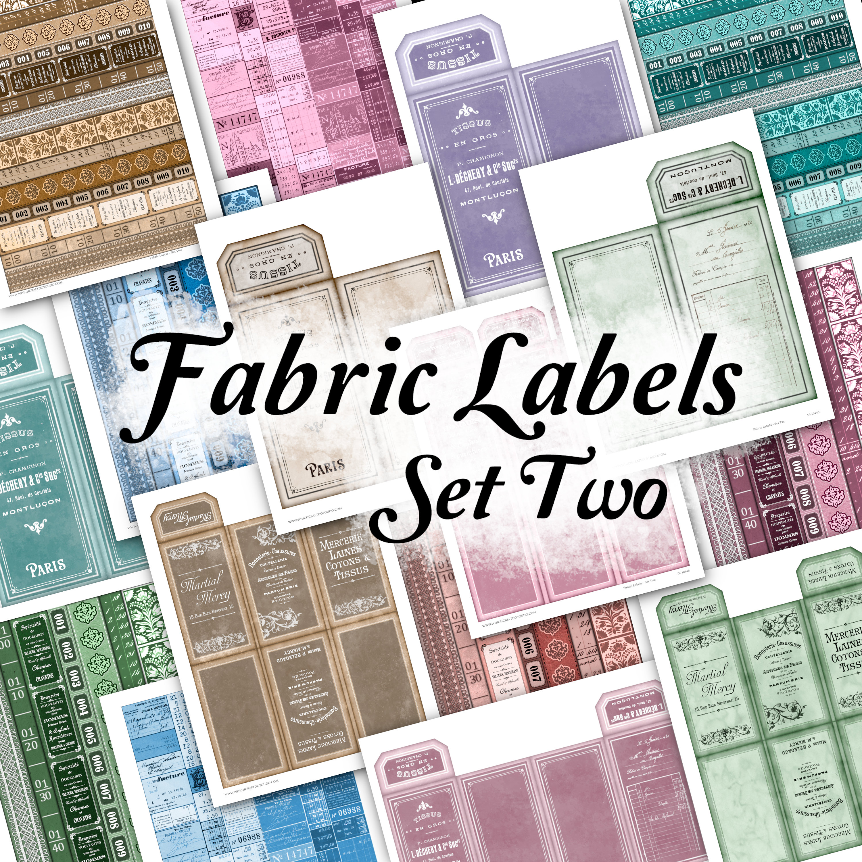 Fabric Labels - Set Two - DI-10145 - Printable Digital Download - Etsy