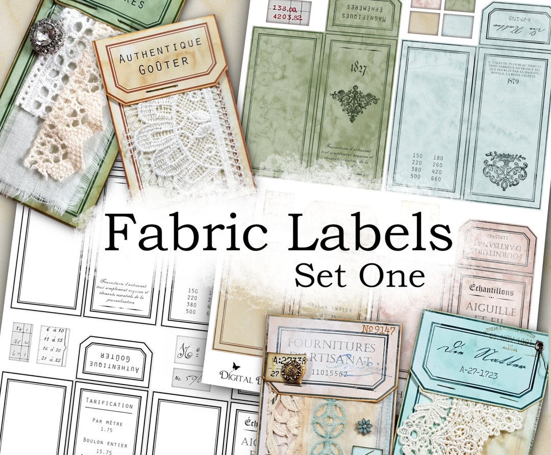 Fabric Labels Set One DI-10100 Printable Digital - Etsy