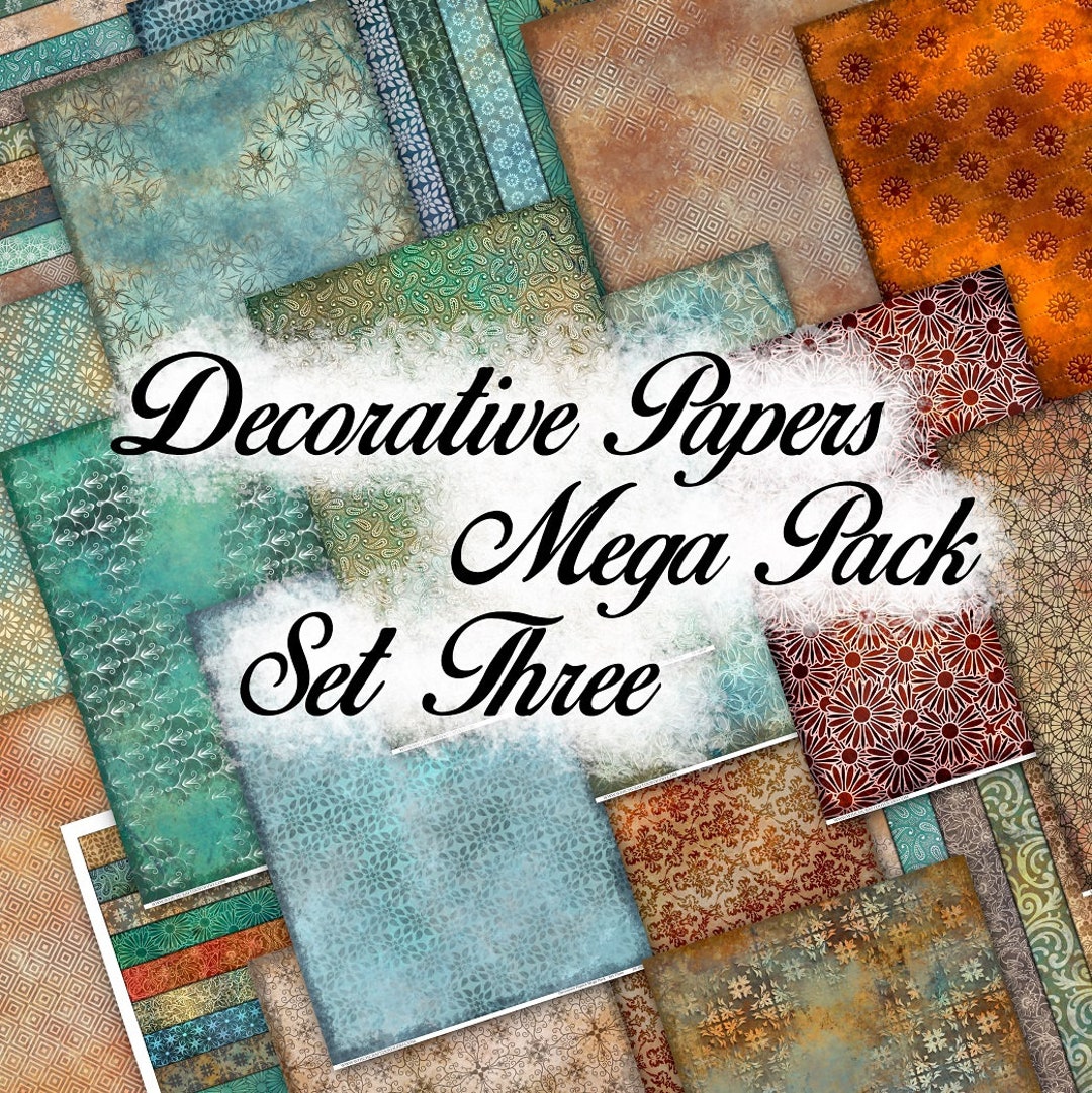 Decorative Papers Mega Pack - Set Three - DI-10207 - Printable Digital ...
