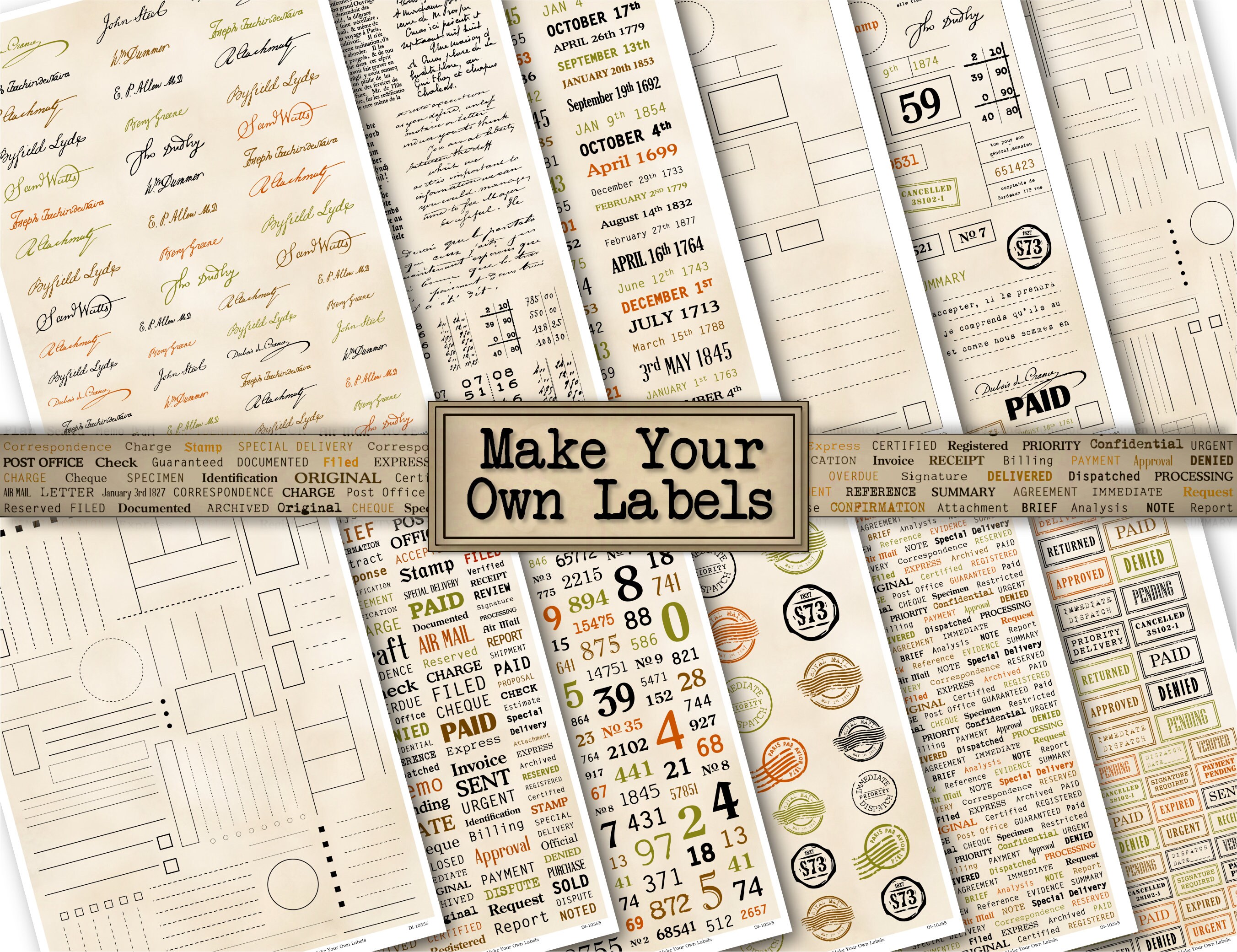 Make Your Own Labels DI-10355 Printable Digital Download - Etsy