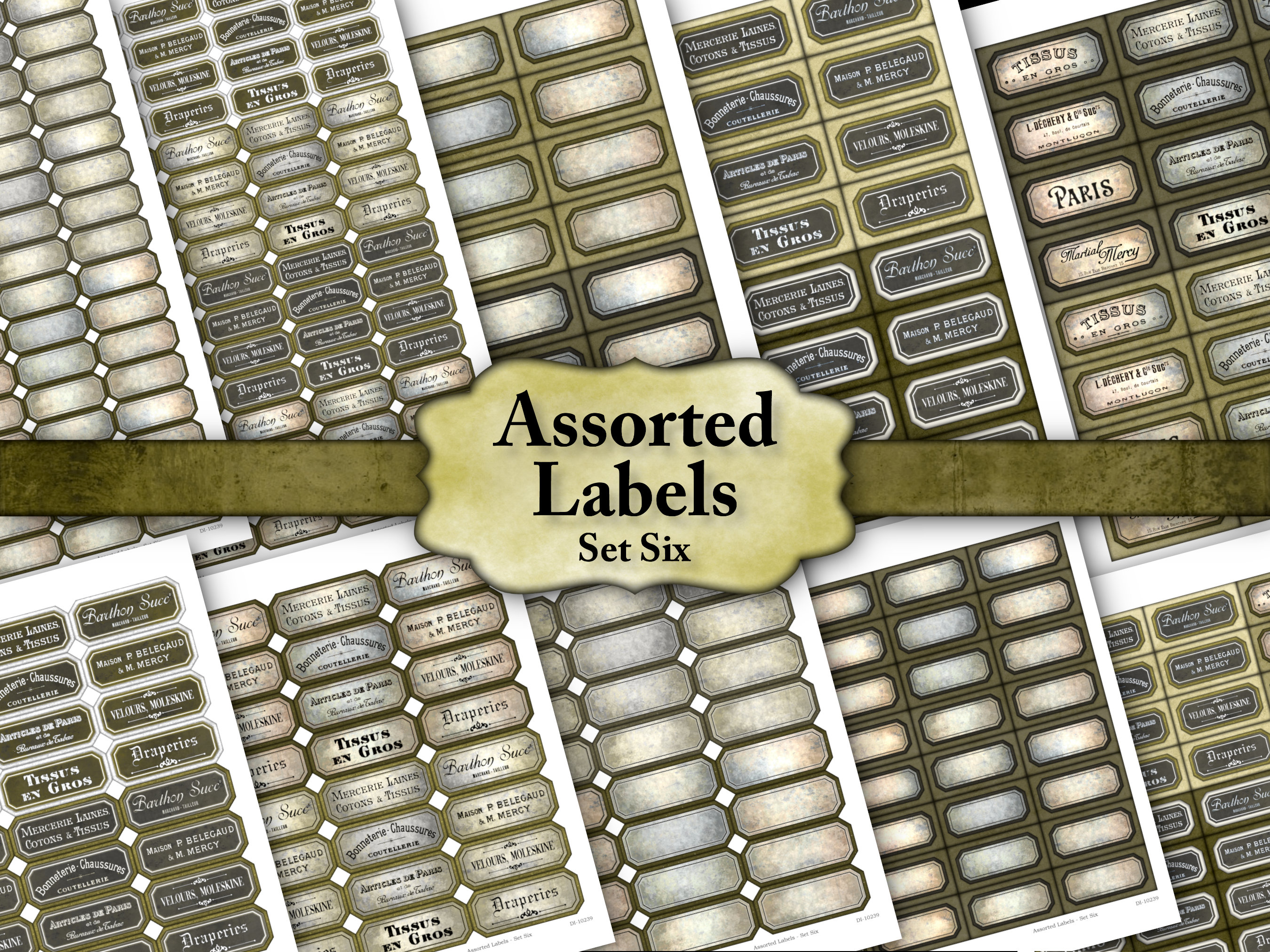 Assorted Labels - Set Six - DI-10239 - Printable Digital Download - Etsy