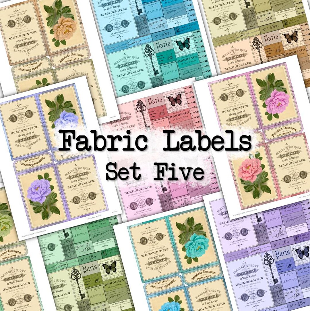 Fabric Labels - Set Five - DI-10269 - Printable Digital Download - Etsy