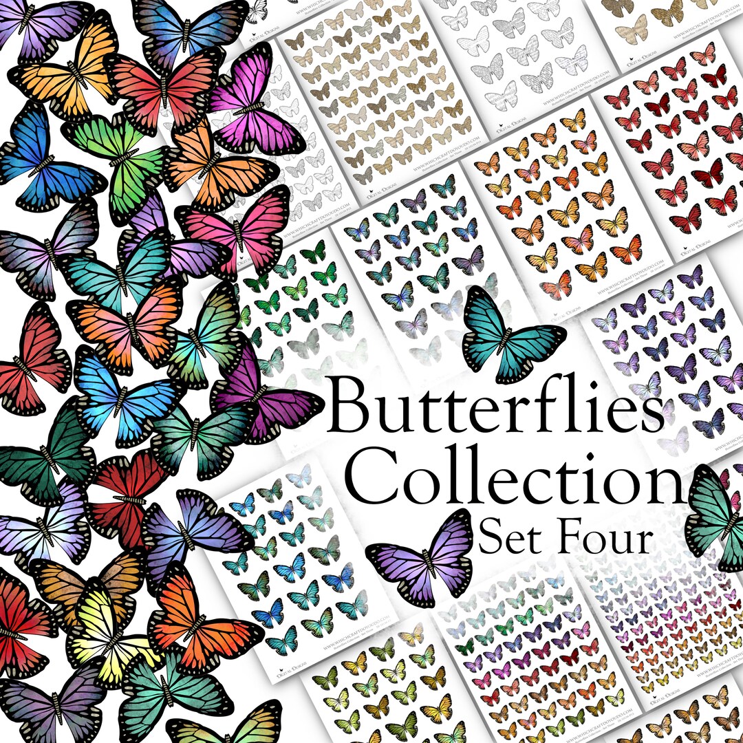 Butterflies Collection - Set Four - DI-10134 - Printable Digital ...