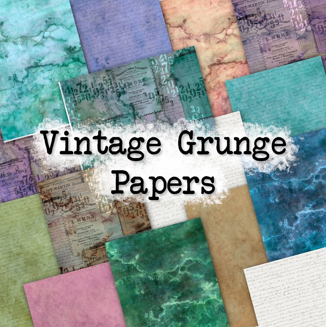 Vintage Grunge - Papers - DI-10249 - Printable Digital Download - Etsy