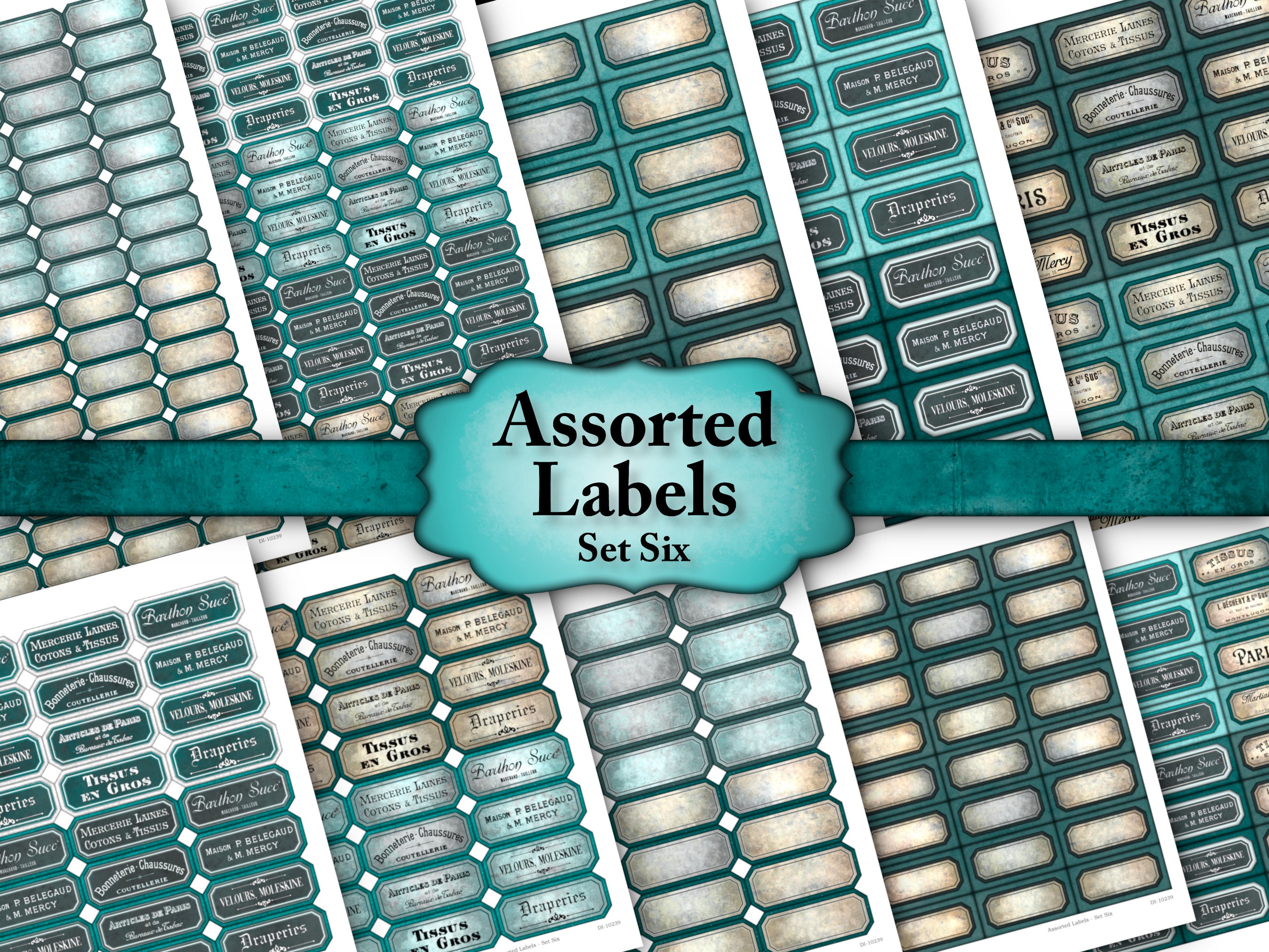 Assorted Labels - Set Six - DI-10239 - Printable Digital Download - Etsy