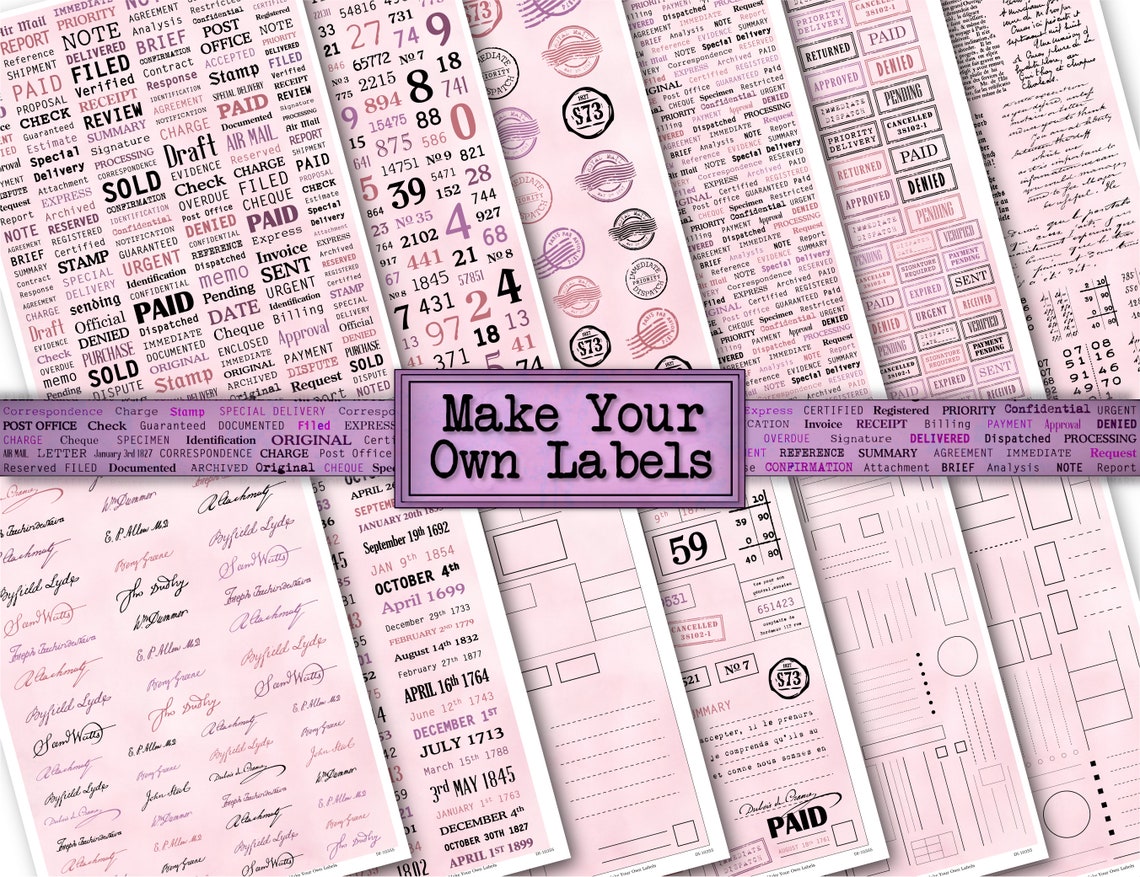 Make Your Own Labels - DI-10355 - Printable Digital Download - Etsy