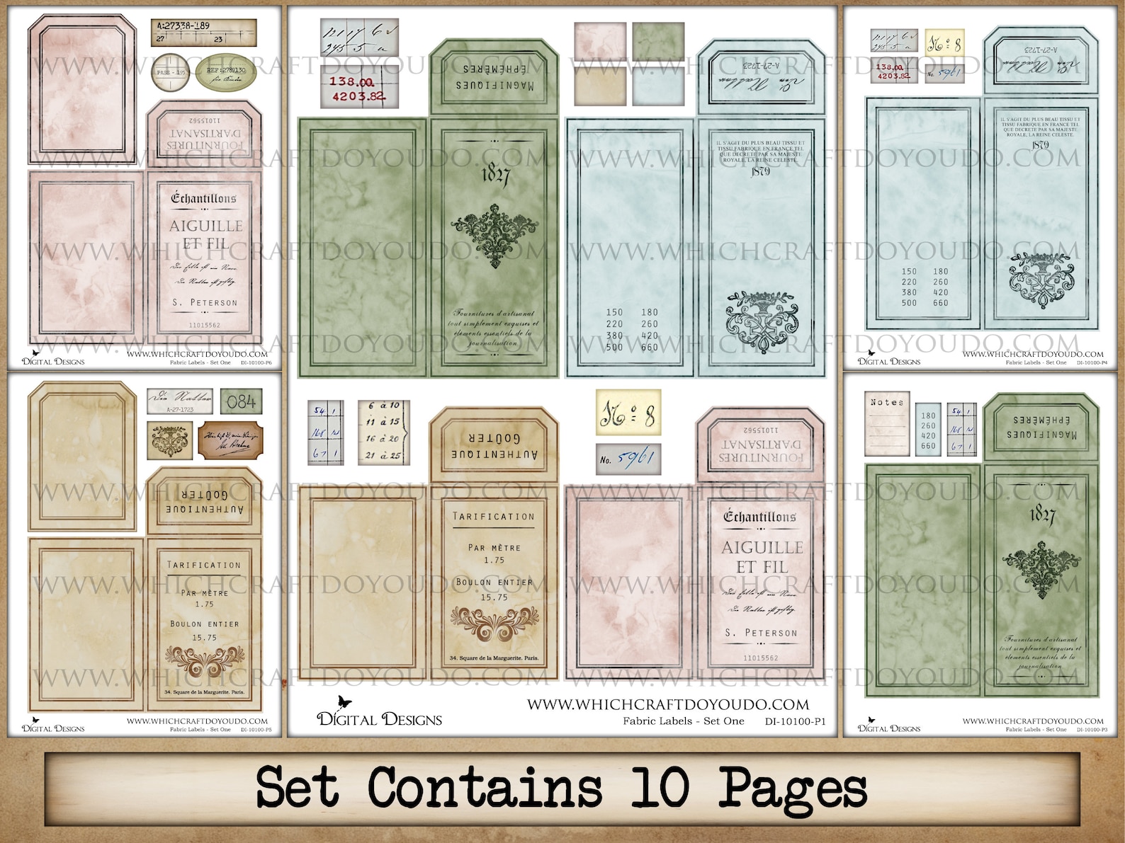 Fabric Labels - Set One - DI-10100 - Printable Digital Download - Etsy
